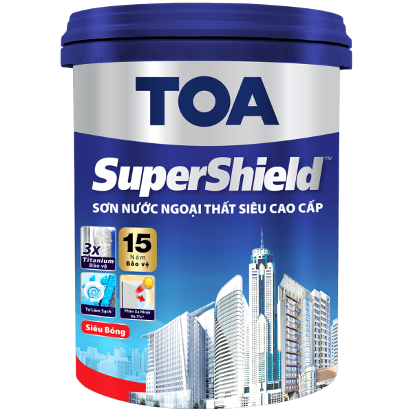 Sơn ngoại thất Toa Supershield siêu bóng - 15L