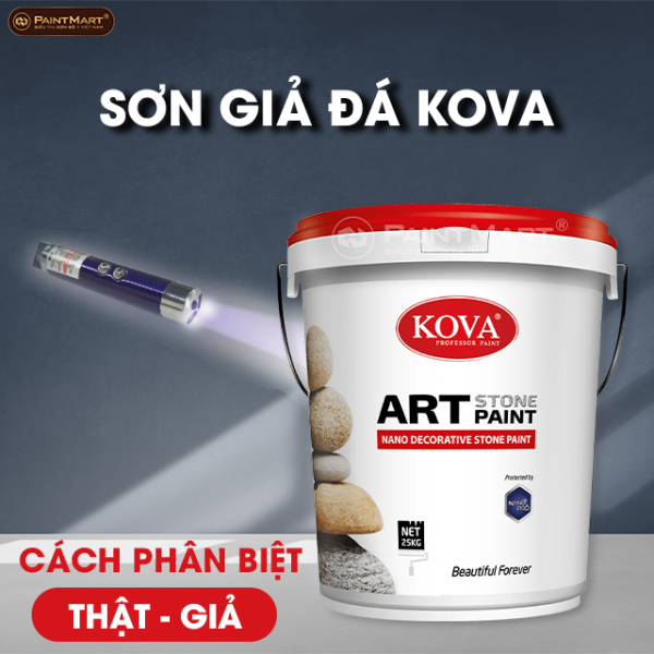 Phân biệt sơn giả đá Kova thật và giả