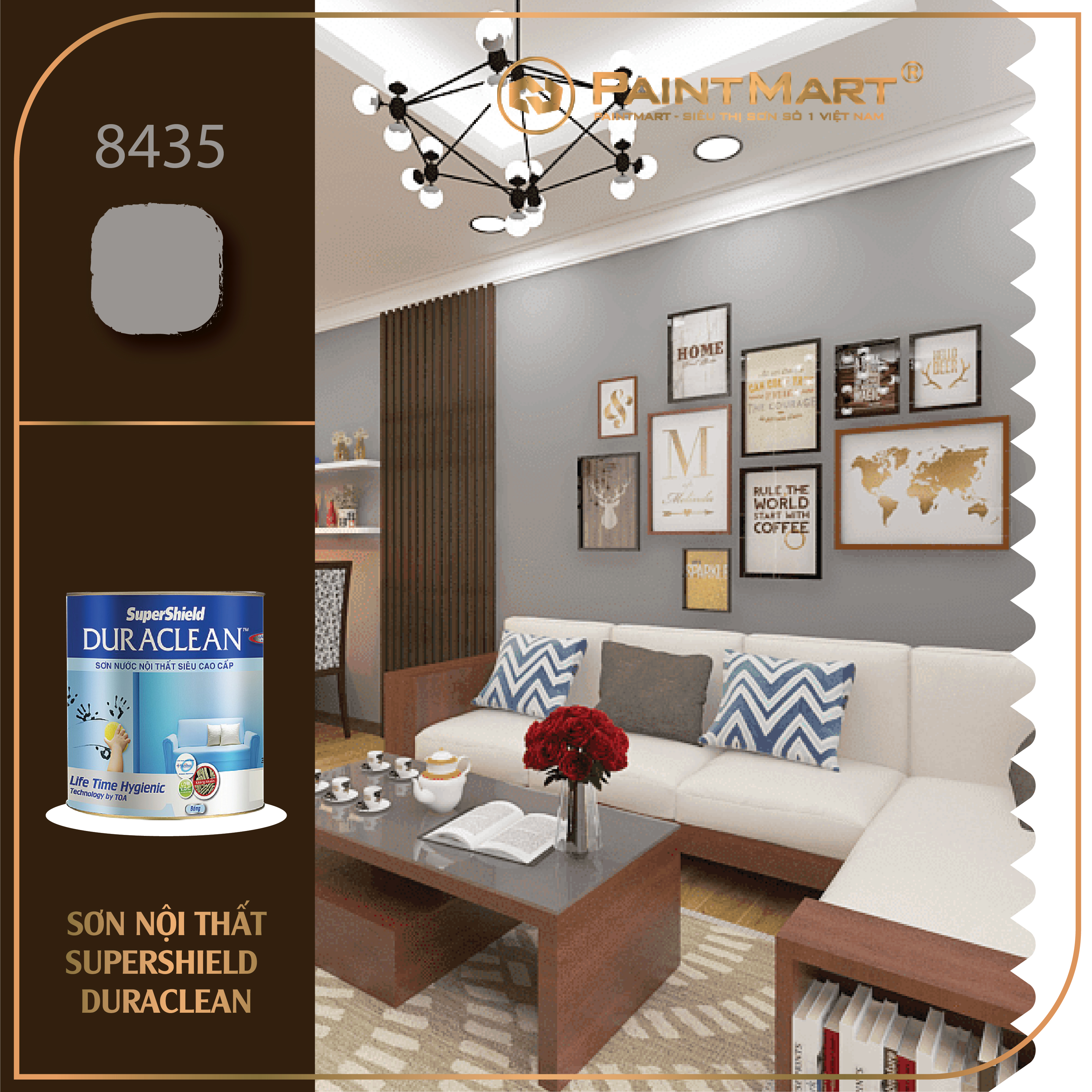 5 màu sơn đẹp cho phòng khách của bạn từ sơn Toa